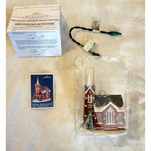 Hallmark | Holiday | 205 Hallmark Central Tower Church Magic Lighted ...